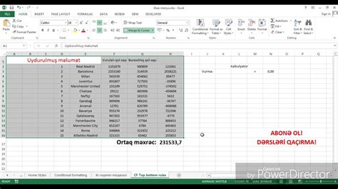 Excel Dersleri Conditional Formatting Topbottom Rules Youtube