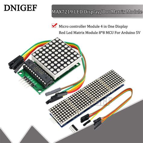 jual display dot max7219 led micro controller 4 in one display red led
