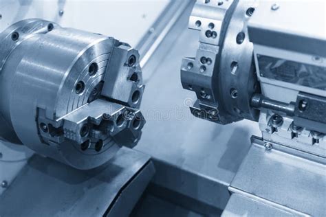 CNC Lathe Machine Or Turning Machine Stock Image Image Of Accuracy Manufacturing