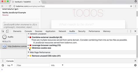 chrome devtools tutorial 10 audits to improve page load performance