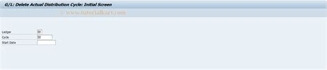 FAGLGA34 SAP Tcode Gen Ledger Delete Actual Distribution