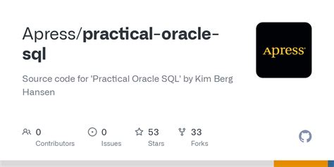 Github Apress Practical Oracle Sql Source Code For Practical Oracle Sql By Kim Berg Hansen