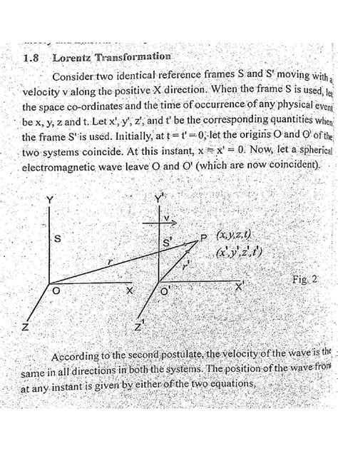 Lorentz Transformation Pdf