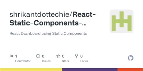 Github Shrikantdottechiereact Static Components Dashboard React Dashboard Using Static