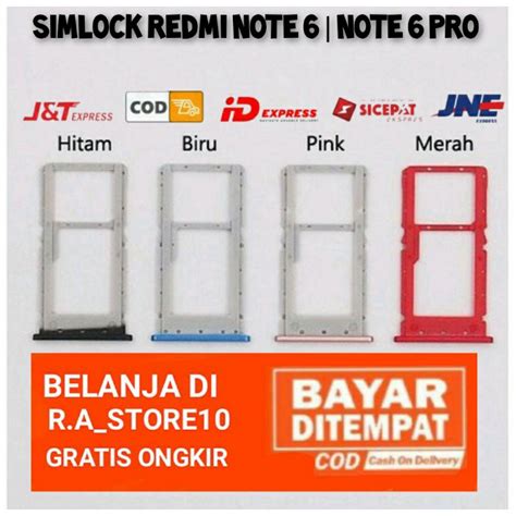 Jual Simlock Simtray Xiaomi Redmi Note Pro Sim Lock Sim Tray Slot Simcard Holder Dudukan