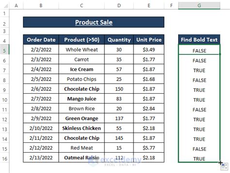 How To Use A Formula To Find Bold Text In Excel 4 Methods ExcelDemy