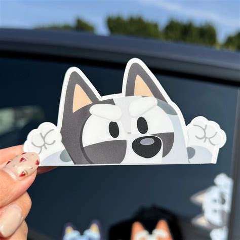 Muffin Cupcake Peeker Car Decal Bluey In Sunglasses Muffin Svg Bluey