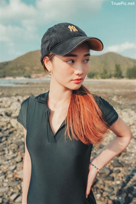 Miss Teen Thailand Kanyarat Ruangrung Black Swimsuit