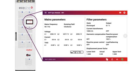 New User Friendly Hmi For The Ecosine Active Sync Cabinet Schaffner Holding Ag