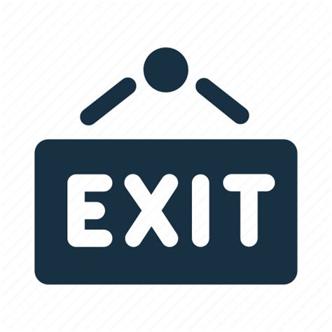 Board Exit Hanging Information Sign Signage Signboard Icon Download On Iconfinder