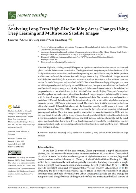 PDF Analyzing Long Term High Rise Building Areas Changes Using Deep Learning And Multisource