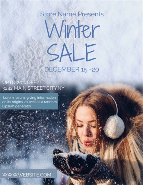 Winter Flyer Template Postermywall