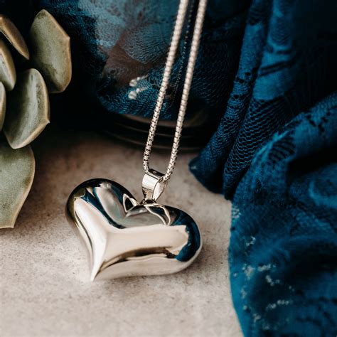 Sterling Silver Heart Pendant Silver 4 U