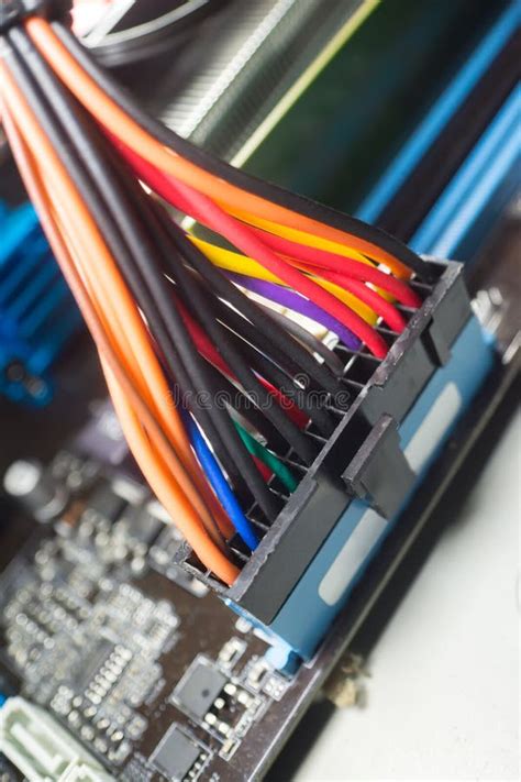 Atx Motherboard Power Connector Stock Image Image Of Wire Overcurrent