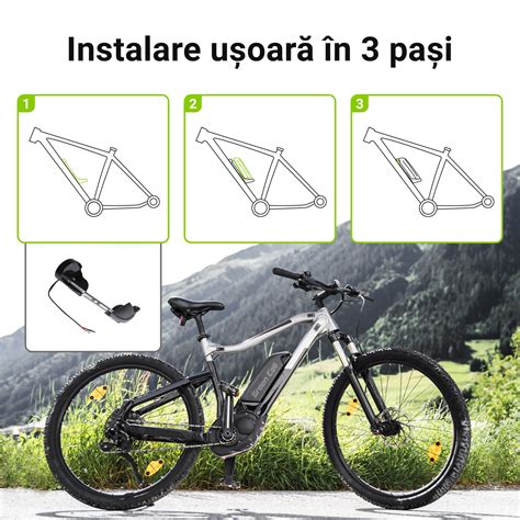 Батерия за електрически велосипед 36v 12ah Li Ion E Bike Down Tube Bottle със зелено зарядно