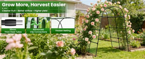 72ft Garden Arch Trellis For Climbing Plants Heavy Duty