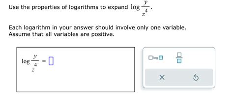 Solved Use The Properties Of Logarithms To Expand Chegg