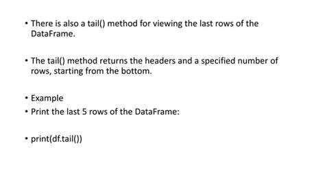 Data Frame Data Structure In Python Pandas Pptx