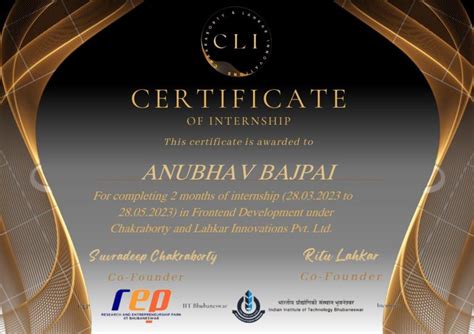 Anubhav Bajpai On Linkedin Internshipcompletion Frontenddevelopment