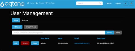 User Management Oqtane Docs Apis And More For The Modular Blazor