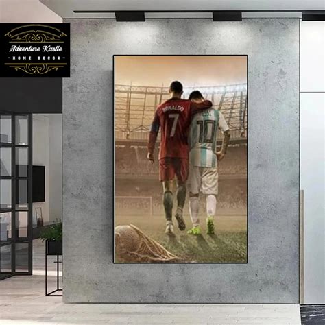 Football Legend Star Fan Leo Messi Crystal Porcelain 3d Wall Art