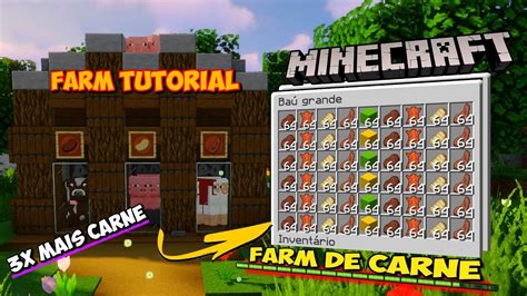 Farm De Carne Farm De Porco Farm De Vaca Farm De Ovelha Minecraft Java Bedrock