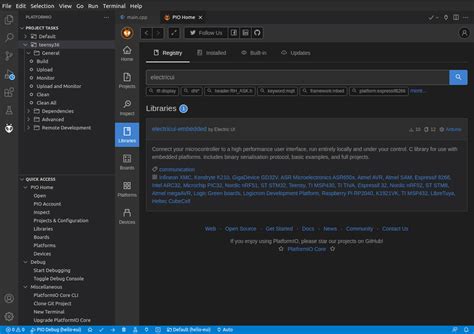 Platformio Electric Ui