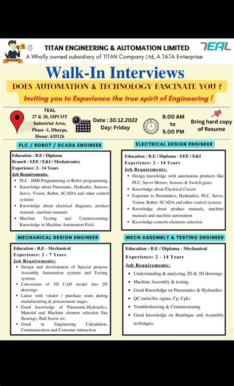 Srinivasan K G On Linkedin Automation Interview Engineering Plc