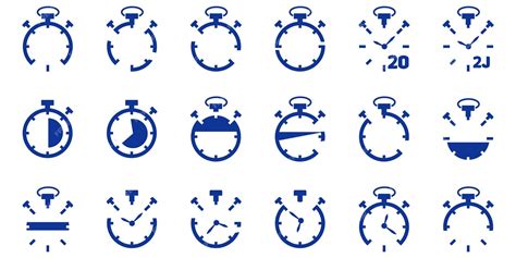 Premium Vector Timer And Clock Icon Set Time Symbol Flat Icon Stopwatch Timer Hourglass Clock