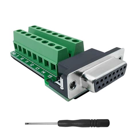 Iyuemps Db15 Breakout Boardd Sub 15pin Female Terminal Db15 2row Jack