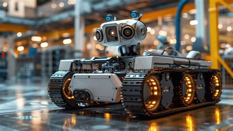 A Robot Performs Everyday Work Artificial Intelligence Concept For The Industrial Revolution