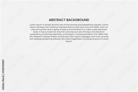 Abstract Black Wave Lines On White Background Vector Template For Your
