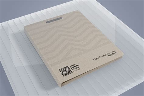 Classification Folder Psd Mockup On Surface Original Mockups