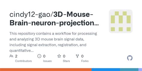 Github Cindy12 Gao3d Mouse Brain Neuron Projection Mapping Pipeline