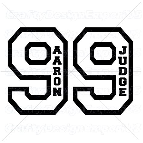 Aaron Judge New York 99 Svg Png High Quality Digital Download Etsy Canada