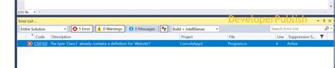 C Error Cs0102 The Type Type Name Already Contains A Definition For Identifier