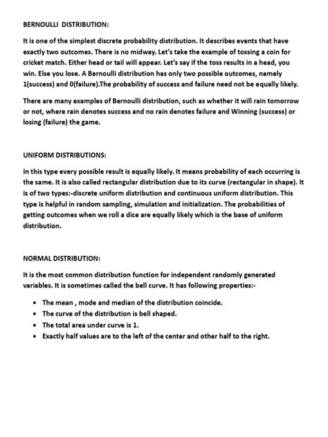 Bernoulli Distribution Pdf Bernoulli Distribution Pdf