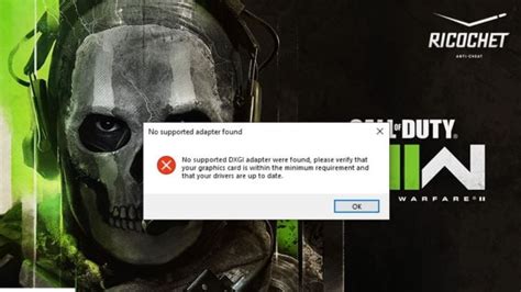 Cod Mw2 Comment Corriger Lerreur No Supported Dxgi Adapter Were Found Proguideah
