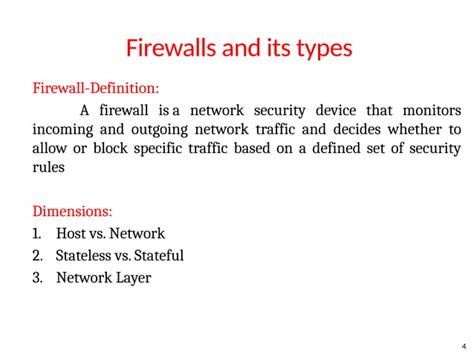Types Of Firewalls Ppt Computer Networks Pptx Internet Computing