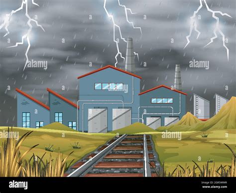 Rain Tree Strom Stock Vector Images Alamy