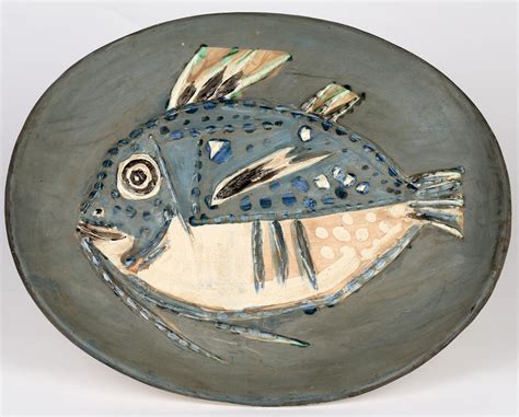 Pablo Picasso Unique Plat Poisson Ceramic Platter 1952 At 1stdibs