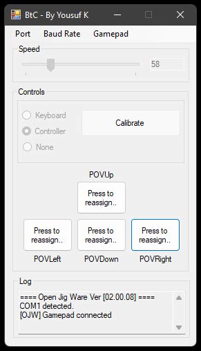 Github Ykabbani Btcontroller Windows App For Controlling A Bluetooth Connected Device Over