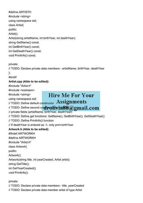 In C Plz Lab Artwork Label Classesconstructors Given Mpdf Programming Languages Computing