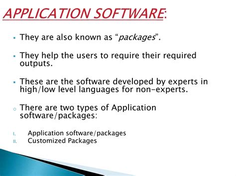 software and its types pptx computer software and applications