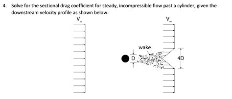 Solved 4 Solve For The Sectional Drag Coefficient For