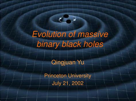 Ppt Evolution Of Massive Binary Black Holes Powerpoint Presentation