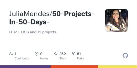 GitHub JuliaMendes Projects In Days HTML CSS And JS Projects