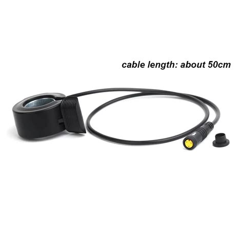 Ebike 엄지 스로틀 전기 자전거 액세서리 속도 제어 스쿠터 가스 핸들 가속기 그립 3 핀 E 티몬