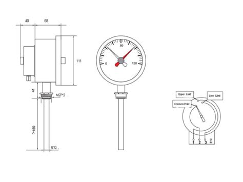 Bwpk Series Oil Level Temperature Controller Oil Temperature Indicator