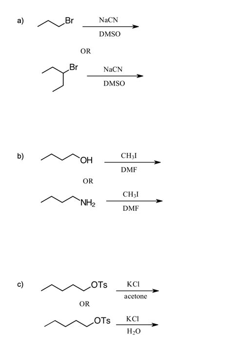 Solved Which Reaction In Each Of The Following Pairs Will